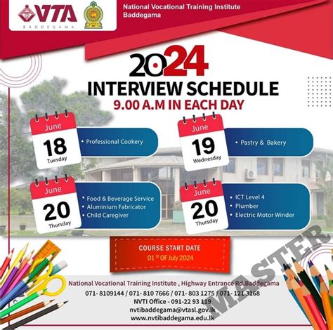 Government Courses 2024 July Intake Vta Baddegama