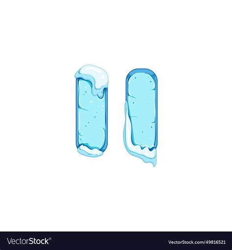 Gui Ice Game Button Cartoon Royalty Free Vector Image