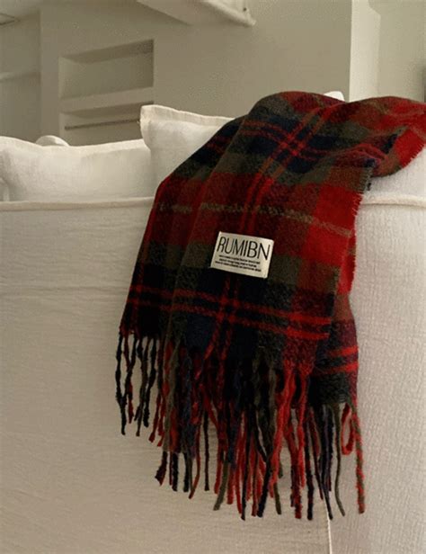 라이크유 보브 울 체크 머플러 Acc 2color