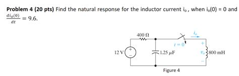 Solved Problem 4 20 Pts Find The Natural Response For