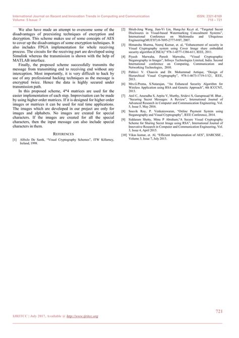 Design And Implementation Of Visual Cryptography System For Transmission Of Secure Data Pdf