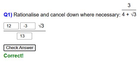 Rationalising The Denominator Harder Problems