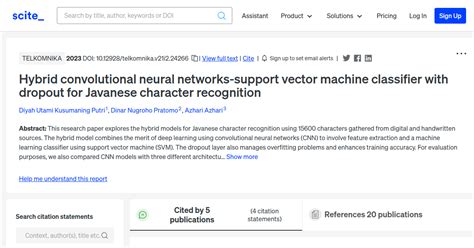 Hybrid Convolutional Neural Networks Support Vector Machine Classifier