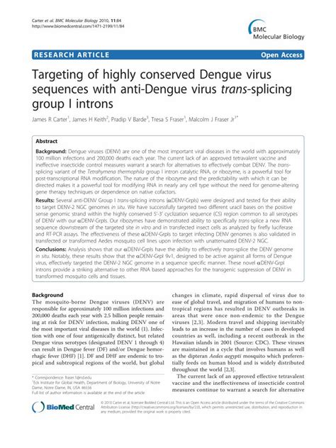 pdf targeting of highly conserved dengue virus sequences with anti