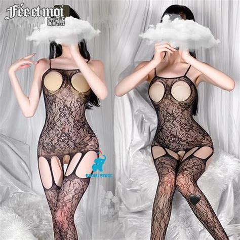 Promo Body Stocking Hitam Melar Wanita Seksi Open Bust Crotch Sexy 8004 Jakarta Utara