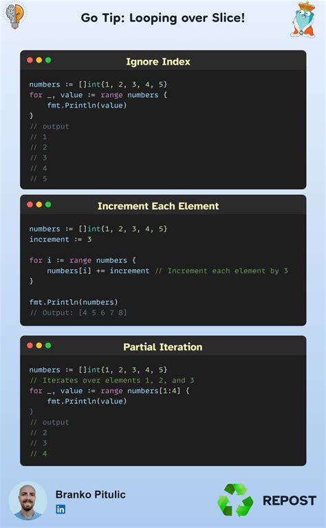 How To Loop Over A Slice In Go Branko Pitulic Posted On The Topic
