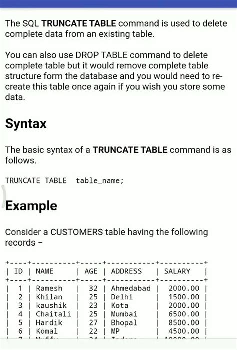 Truncate Tables In Mysql Database Databasemanagement Youtube