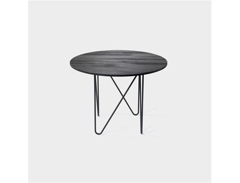 Table Basse Ronde Shape Acier Gris Ardoise Top Stratifié Noir Carbone Pezzani Pas Cher