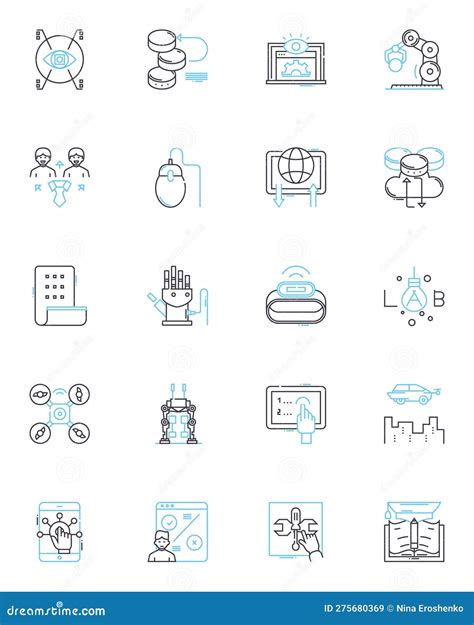 Business Agility Linear Icons Set Flexibility Adaptability Resilience Innovation Speed