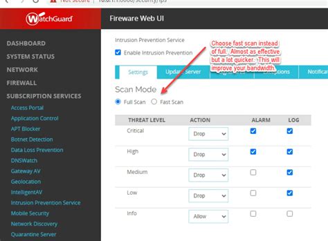Watchguard Network Setup Firebox Optimization Network Antics