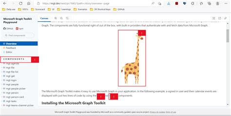 Accessibility Microsoft Graph Toolkit Playground Home Page