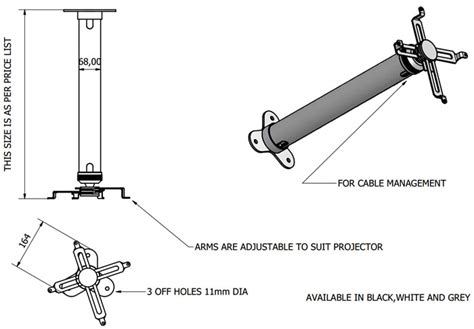 Screen Technics Interfit Projector Ceiling Mount