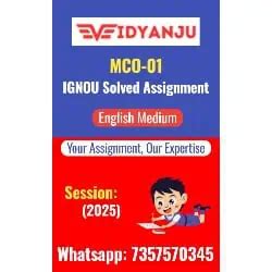 IGNOU MCO Solved Assignment Pdf Download