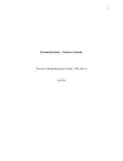 Existential Anxiety Paper Docx 1 Existential Anxiety Normal Vs Neurotic Theories Of