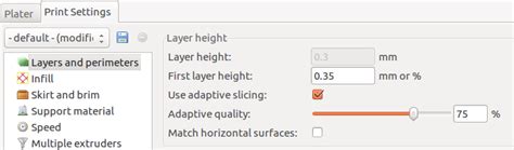 Slic3r Manual Variable Layer Height