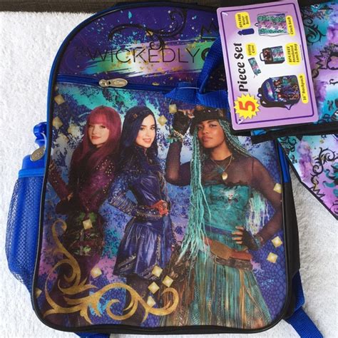 Disney Accessories Disney Descendants 2 Backpack 5 Piece Set Nwt