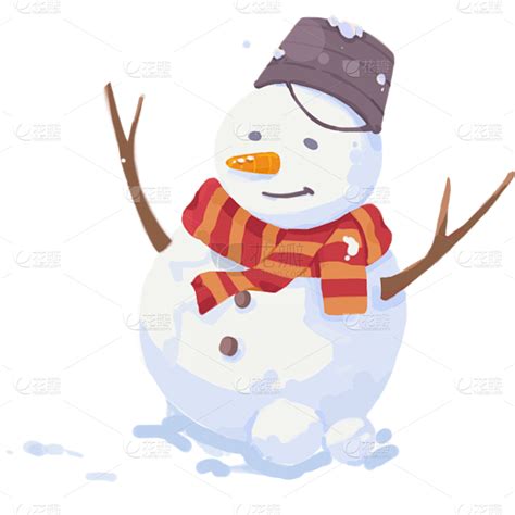 手绘冬季雪人文艺可爱贴纸