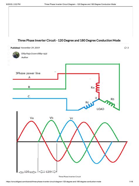 Three Phase Inverter Circuit Diagram 120 Degree And 180 Degree Conduction Mode Pdf