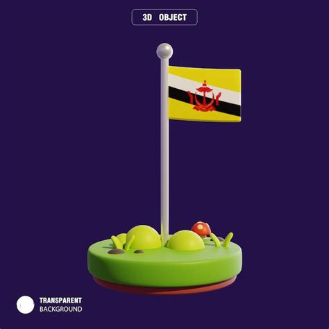 Premium Psd 3d Object Flag