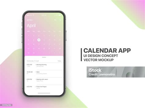Vetores De Conceito De App Ui Vector Calendário E Mais Imagens De