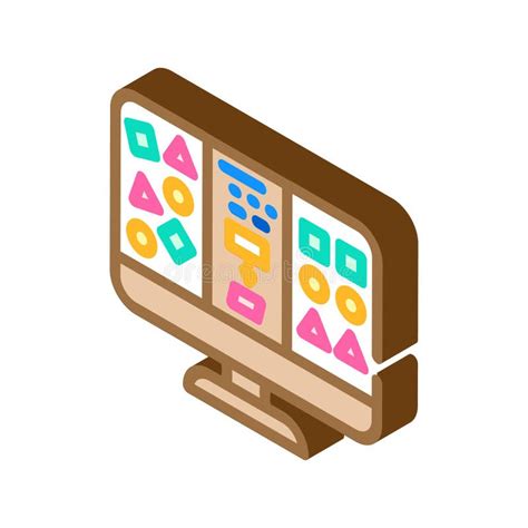 Unsupervised Machine Learning Isometric Icon Vector Illustration Stock Illustration