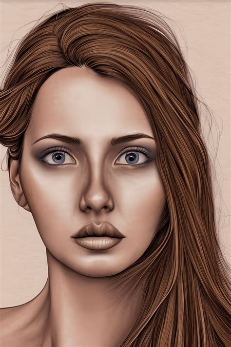 Hyper Realistic Illustration Of Woman · Creative Fabrica