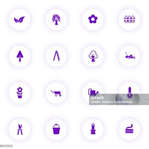 보라색 그림자가있는 밝은 둥근 버튼에 풍경 디자인 보라색 색상 벡터 아이콘 웹 모바일 앱 Ui 디자인 및 인쇄를 위한 가로 디자인 아이콘 세트 0명에 대한 스톡 벡터 아트