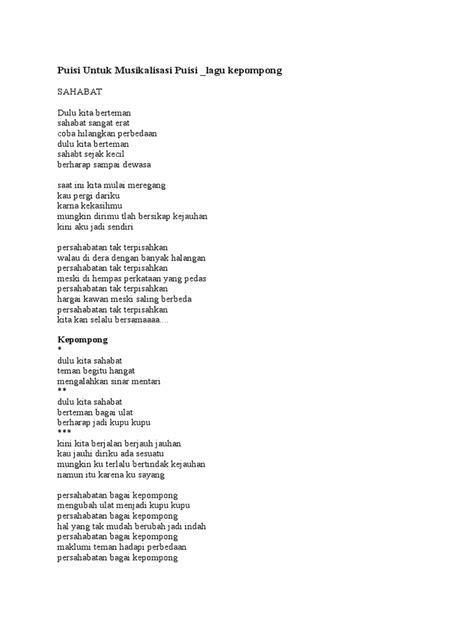 Puisi Untuk Musikalisasi Puisi Pdf