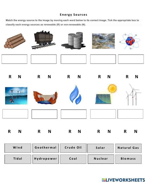 Energy Sources Exercise For 3 6 Worksheets Library