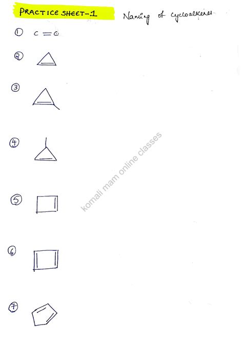 Solution Iupac Nomenclature Practice Sheets For Day 3 Studypool