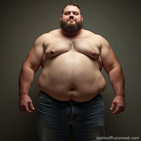 Belly With Fat Rolls Covering Her Underpants And Big Lovehandles
