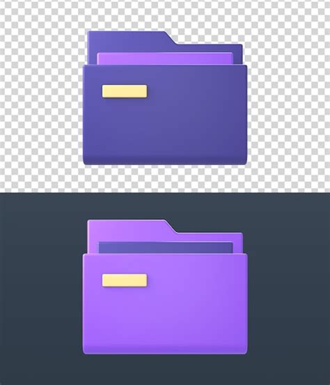 Premium Psd 3d Yellow Purple Folder Files Icons For Ui Ux Web Mobile Apps Social Media Ads Designs