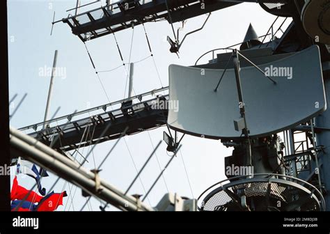 A View Of The Spn 43a Carrier Controlled Approach Cca Radar Antenna Aboard The Nuclear Powered
