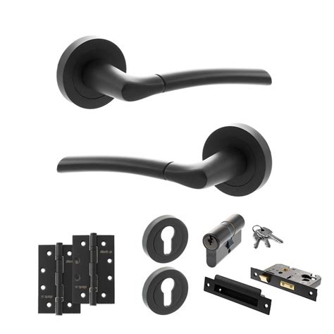Status Indiana Door Handle Pack Euro Lock Set 3 Ce Sashlock 4 Sl