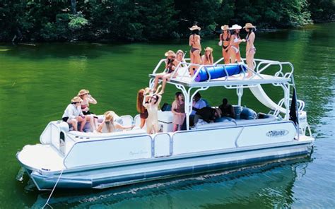 Pontoon Boats With Slide