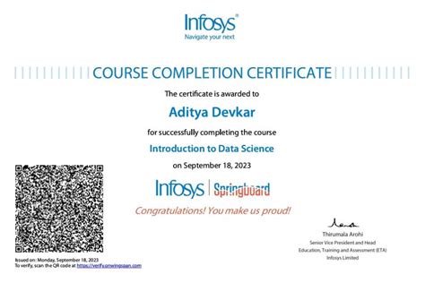 Aditya Devkar On Linkedin Infosysspringboard Datascience