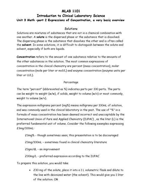 unit 3 laboratory math part 2 expressions of concentration download