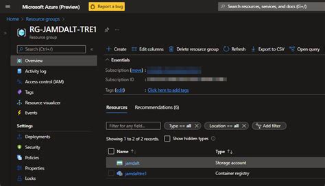 azure resources azure tre