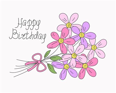 Happy Birthday Flowers Graphics
