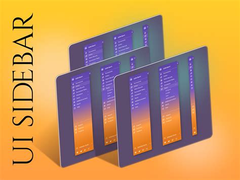 Ui Sidebar On Behance