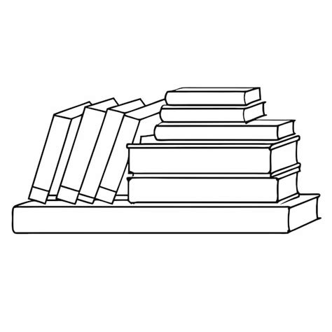 premium vector continuous single line drawing of a stack of books on