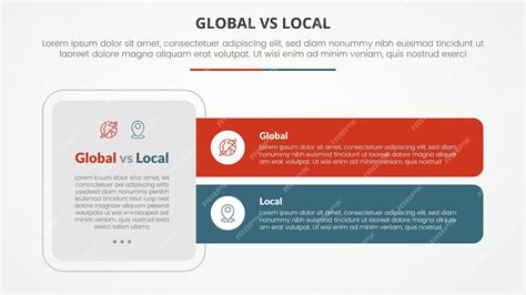 Premium Vector Global Vs Local Versus Comparison Opposite Infographic Concept For Slide