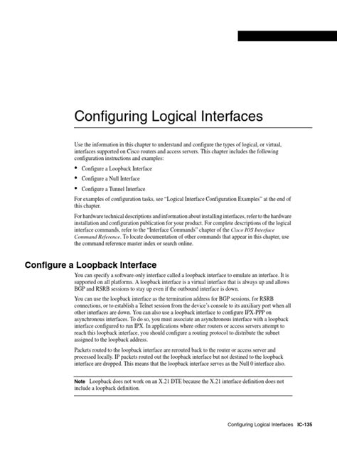 Configuraing Logical Interfaces Pdf Router Computing Computer