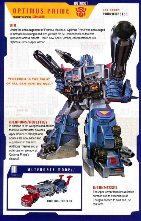 Optimus Prime In Apex Armor Transformers Autobots Transformers Comic Transformers Cybertron