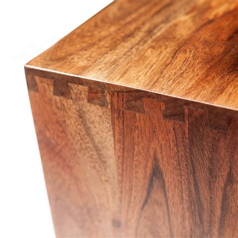 Angular S Shaped Wooden Side Table H 57cm