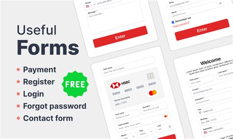 Free Useful Forms Figma UI Kit UI4Free