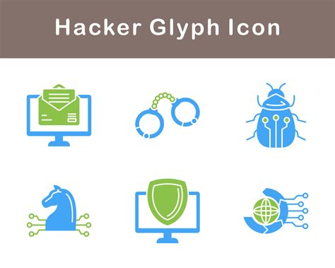 Hacker Vector Icon Set Vector Art At Vecteezy