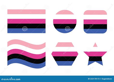 Gender Fluid Pride Flag Sexual Identity Pride Flag Vector Illustration