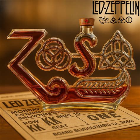 Led Zeppelin Zoso Symbols Whiskey Bottle Toybuddyland