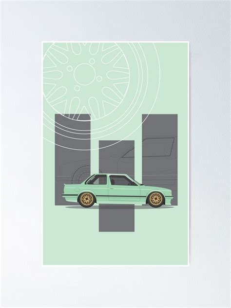 Classic Blue E30 Poster For Sale By Induwara27 Redbubble
